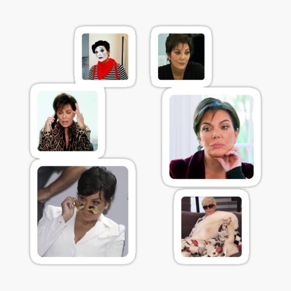 "The many faces of Kris Jenner" Sticker for Sale by RaquelTaylor46 ...