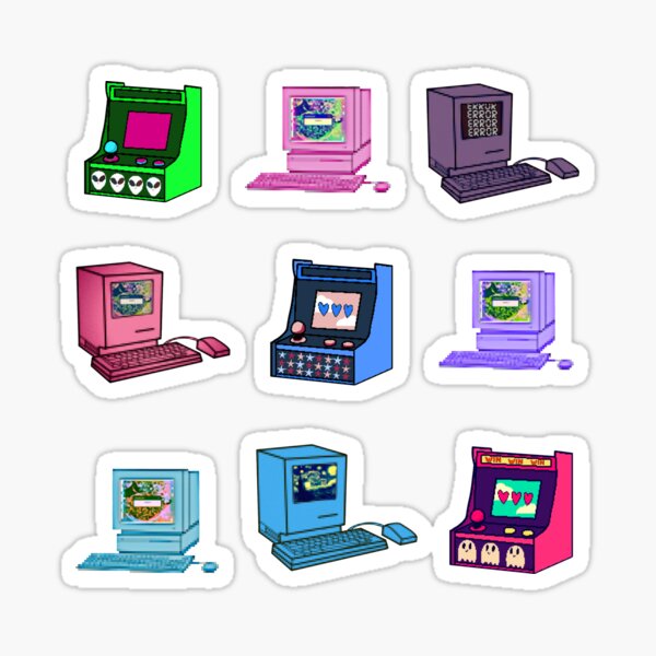 "Aesthetic retro electronics sticker pack" Sticker by HummingGhost ...