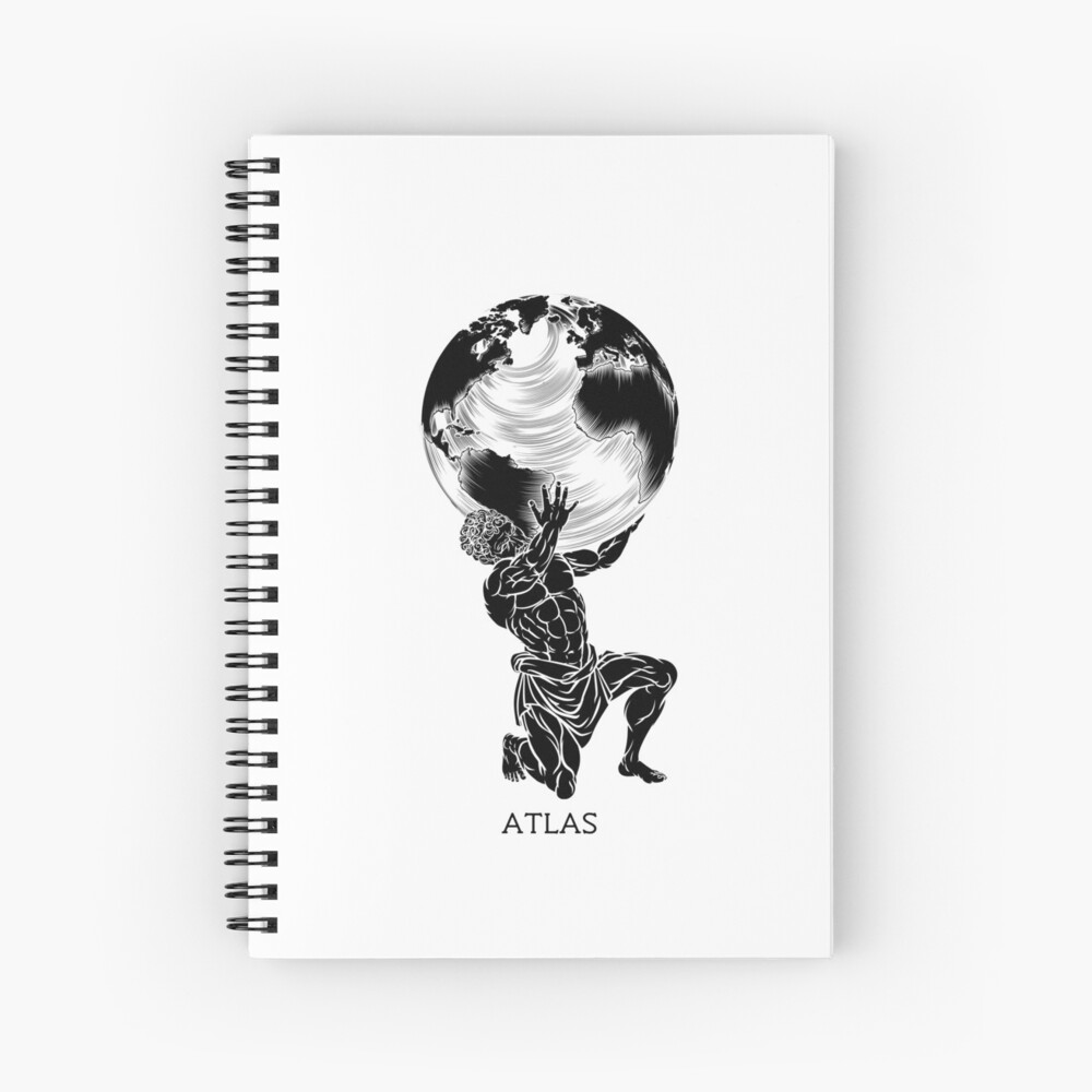 Cuaderno de espiral «Impresión de Atlas, mitología griega, decoración ...