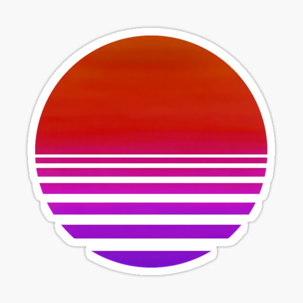 "80's style vhs sun" Sticker for Sale by taterpod15 | Redbubble