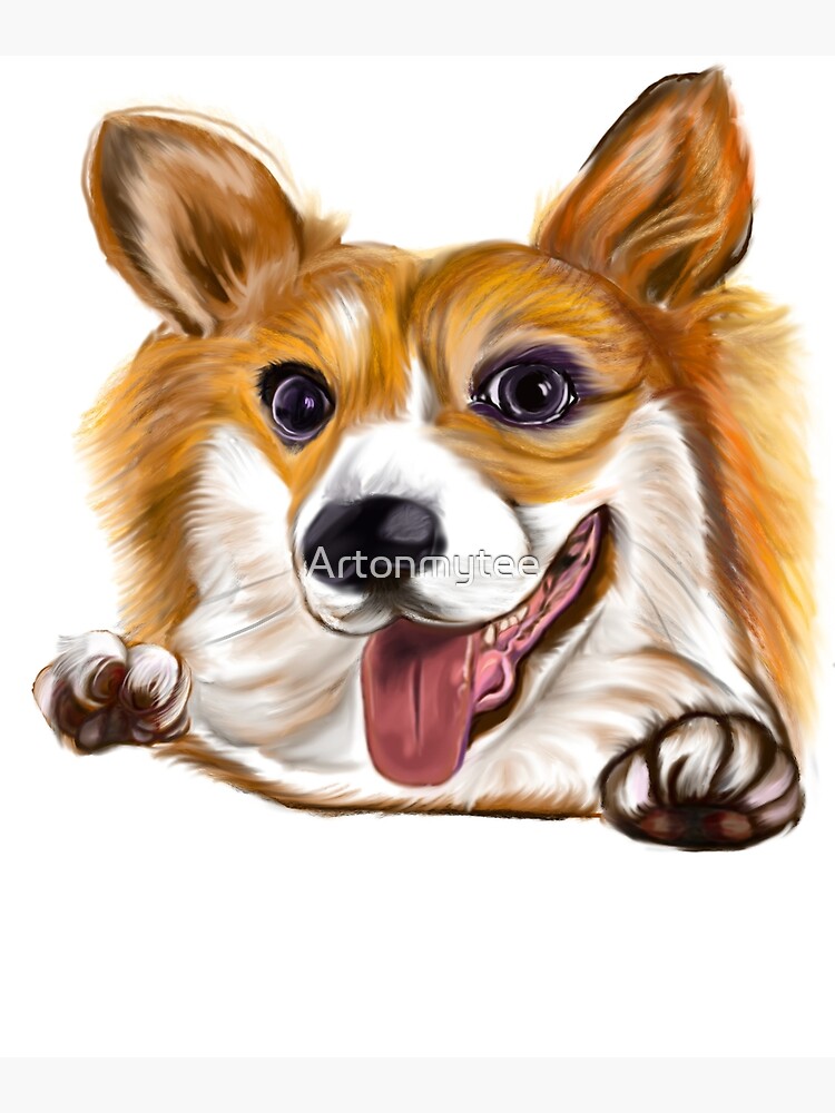 Corgi Face Drawing
