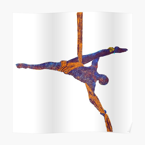 "Aerial Contortion-Aerialist 7 (WB)" Poster by FranksArtWorld | Redbubble