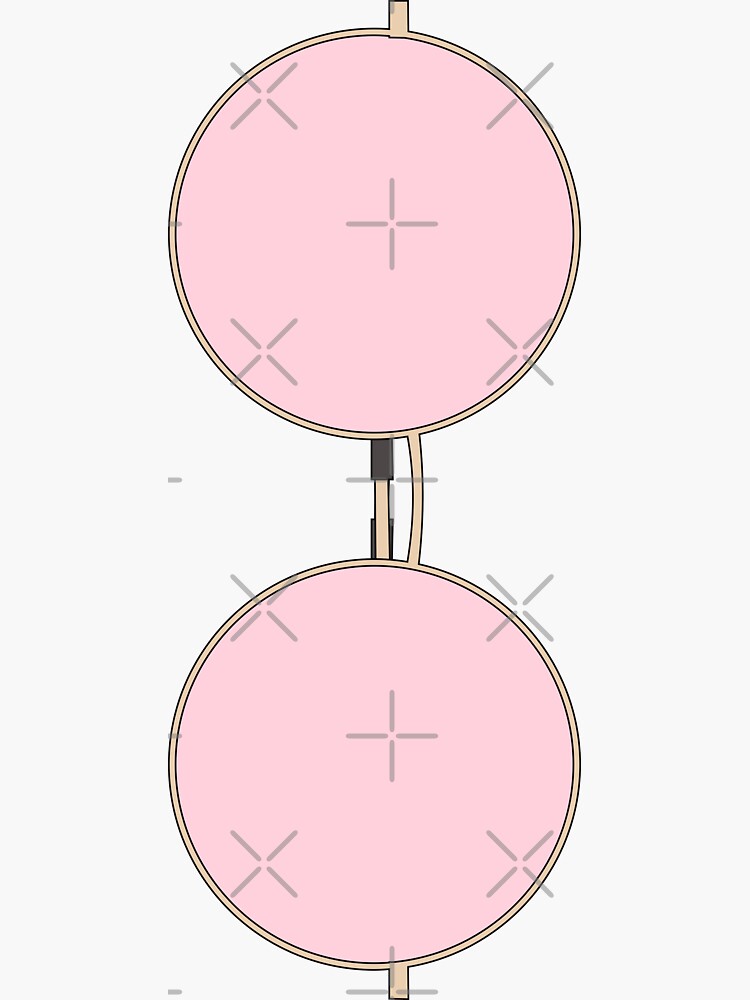 "Pink Round Sunglasses" Sticker by NatureImprimer | Redbubble