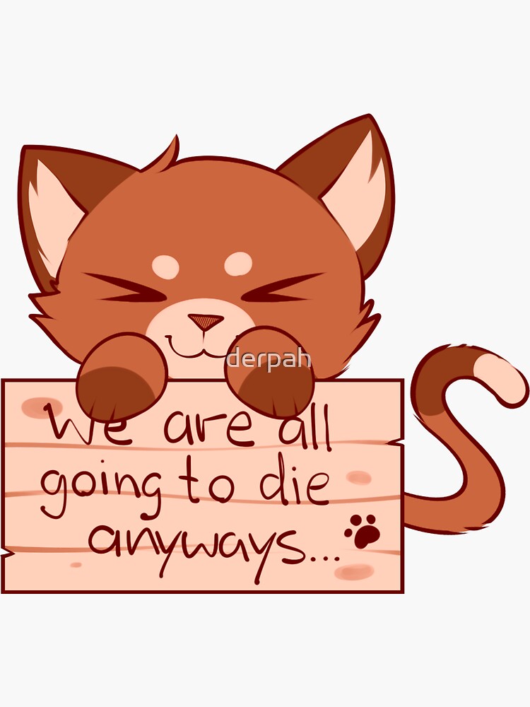 "Death kitty" Sticker for Sale by derpah | Redbubble