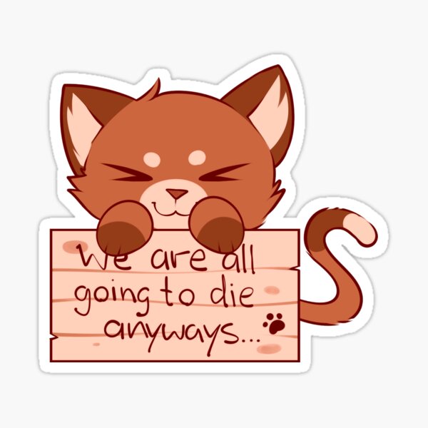 "Death kitty" Sticker for Sale by derpah | Redbubble