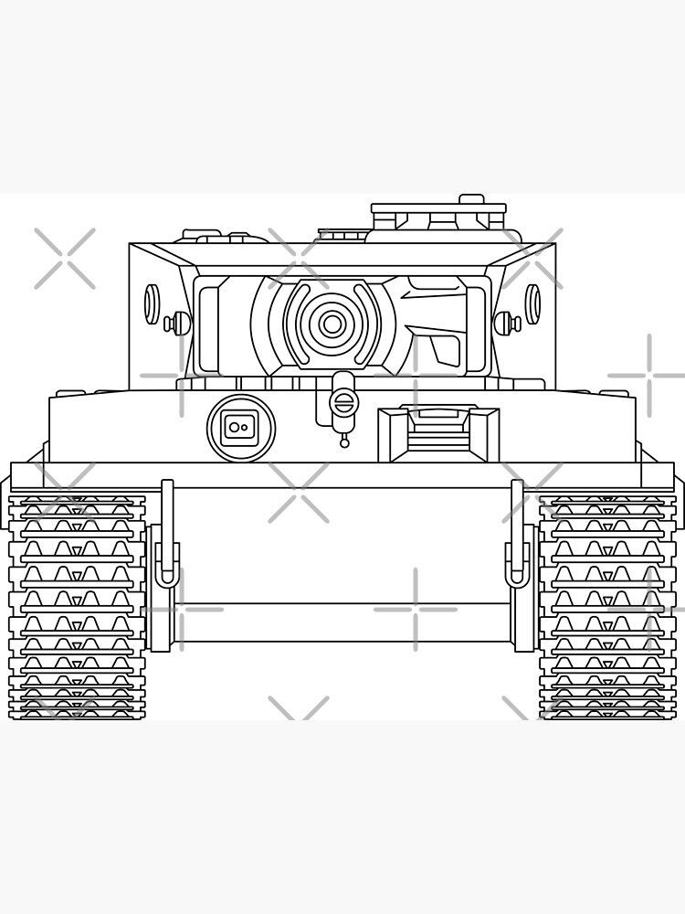 "Tiger Tank Front View" Poster by JollyImp | Redbubble