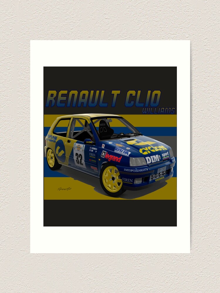 "Clio Renault Clio Williams" Art Print by SmarteesGifts | Redbubble