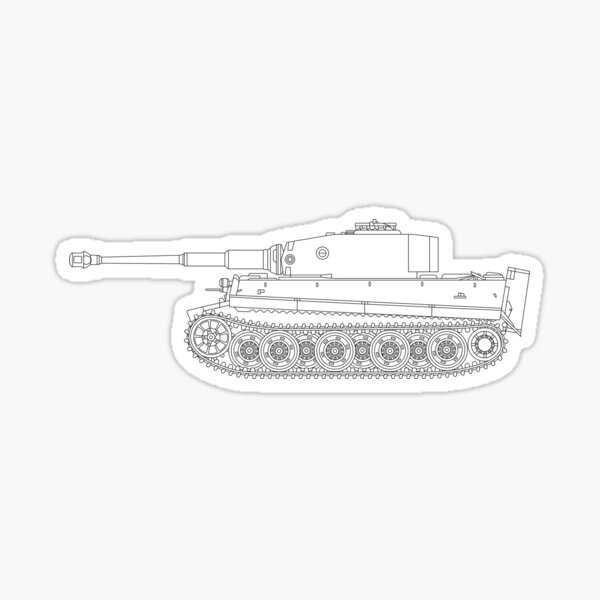 "Tiger Tanks Side View" Sticker for Sale by JollyImp | Redbubble