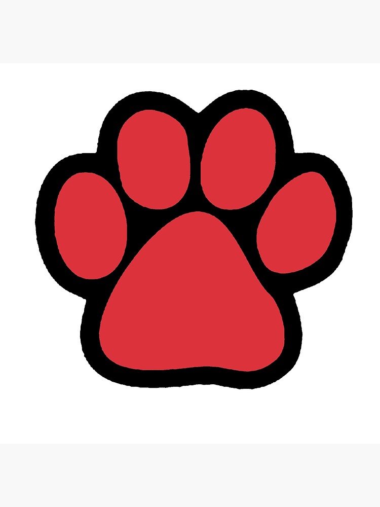 "Red and black paw print (Northeastern University & Boston University ...