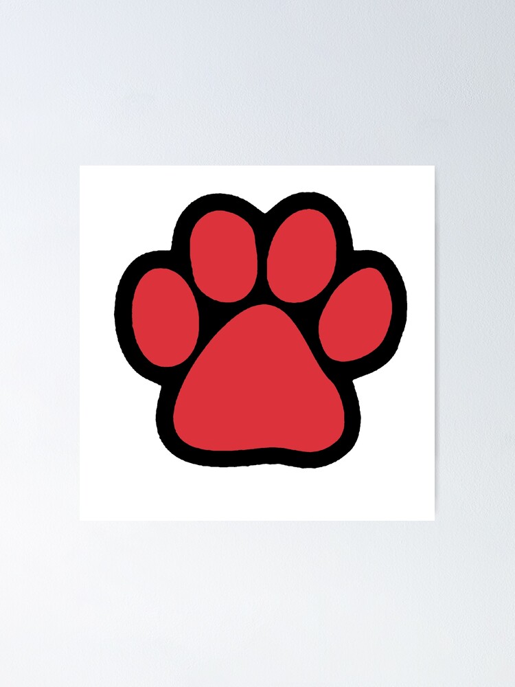 "Red and black paw print (Northeastern University & Boston University ...