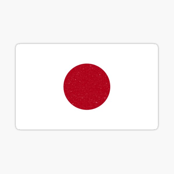 "Japan Flag with texture" Sticker by zac1997 | Redbubble