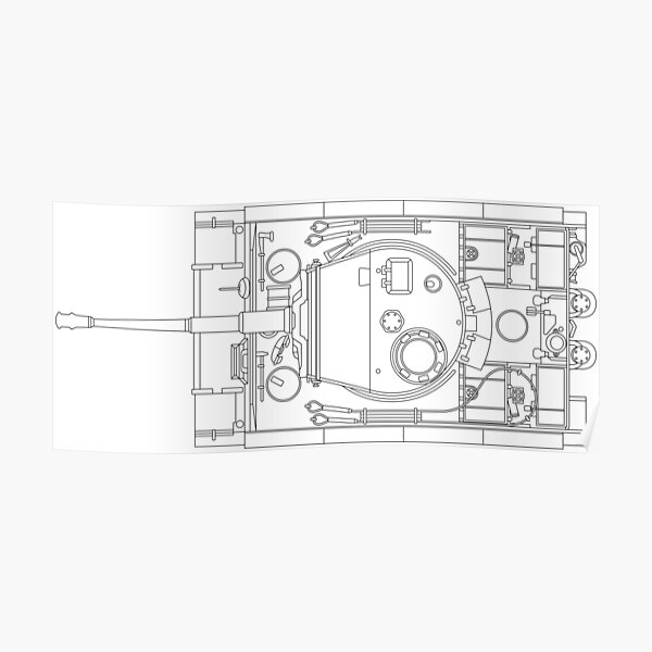 "Tiger Tank Top View" Poster for Sale by JollyImp | Redbubble