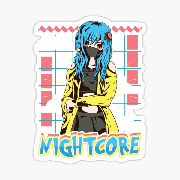 "Cute Nightcore Anime Girl Japanese Music" Sticker by perfectpresents ...