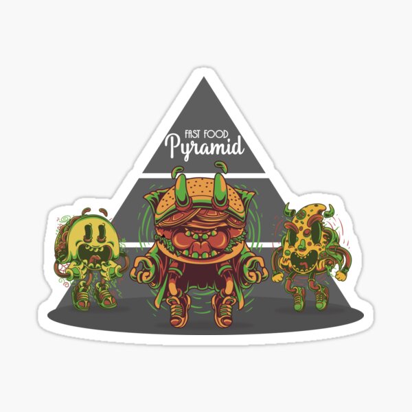 "Fast Food Pyramid" Sticker by snoop99 | Redbubble