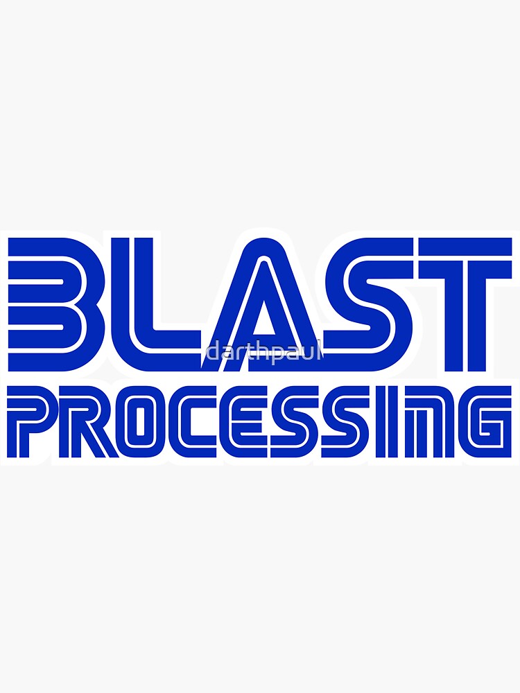 "Blast Processing" Sticker for Sale by darthpaul | Redbubble