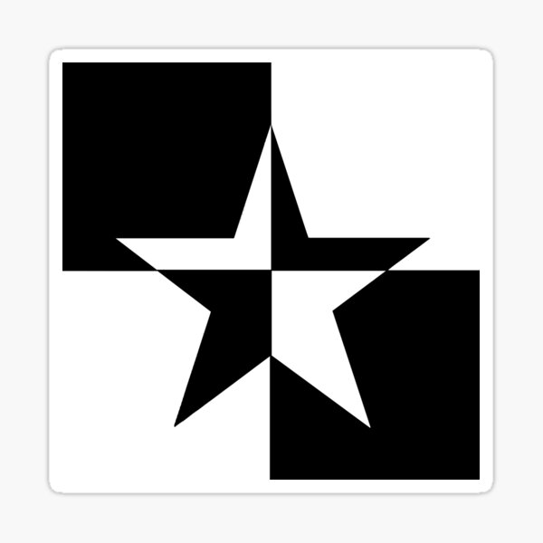 "Checkered Star Pattern" Sticker by PansArt | Redbubble