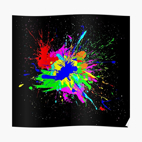 "Paint Splatter" Poster for Sale by jc007 | Redbubble