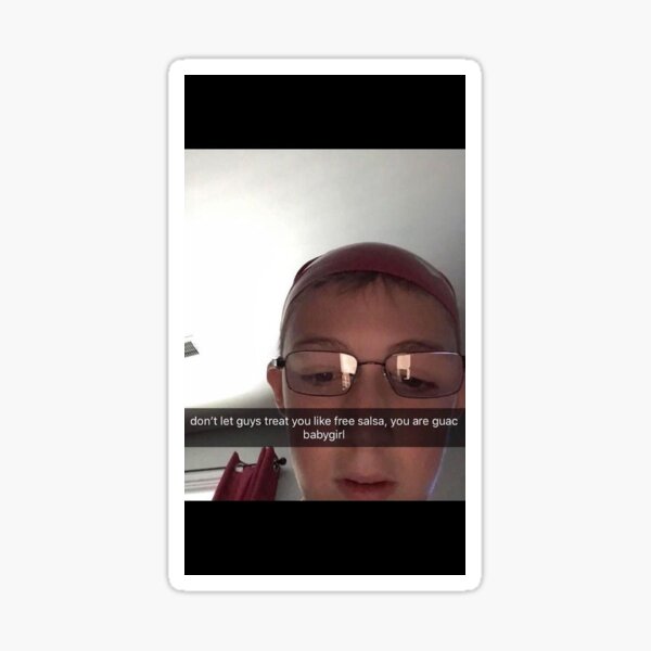 "snapchat meme" Sticker by mikeystovold | Redbubble