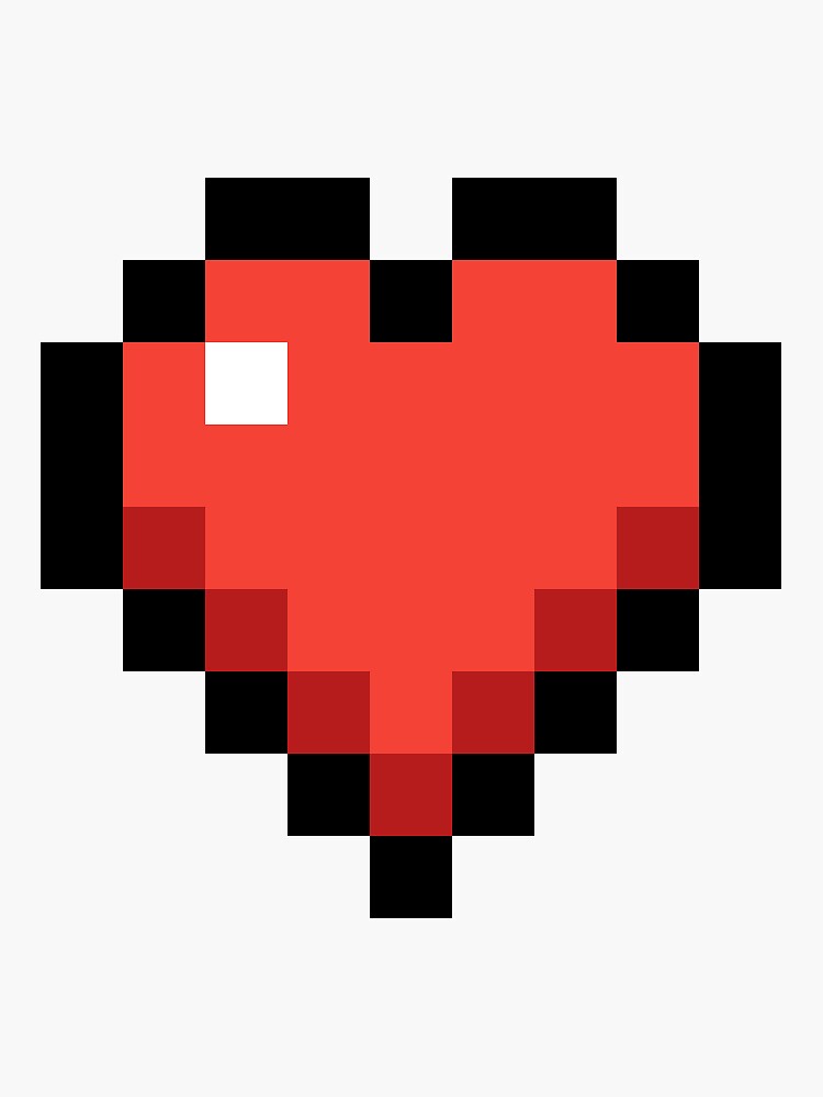 "Minecraft Heart" Sticker for Sale by DrMemes | Redbubble