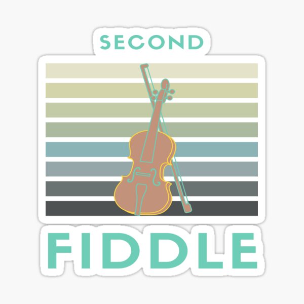 "Second fiddle, violin" Sticker by fabartdesigns | Redbubble