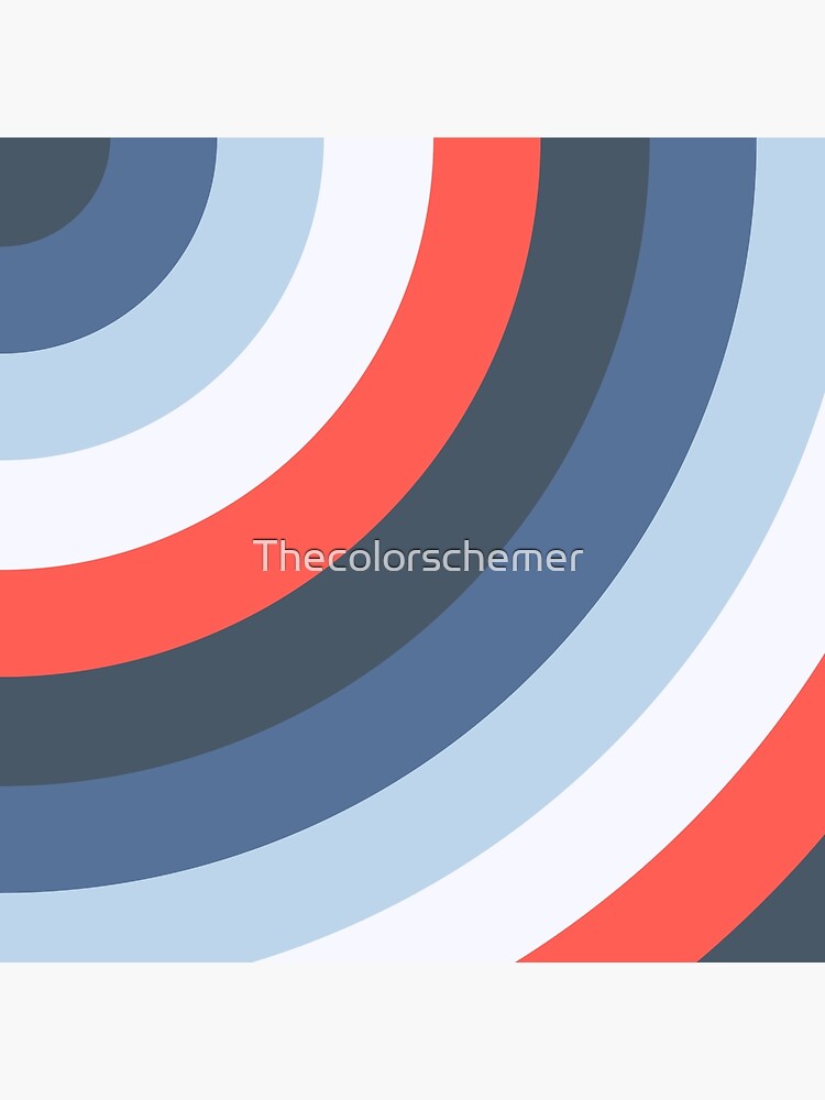 "Red Blue color trendy simple concentric circles " Poster by ...