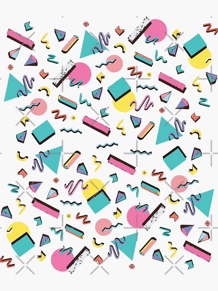 "90s Swag Shapes" Sticker for Sale by kingroy | Redbubble