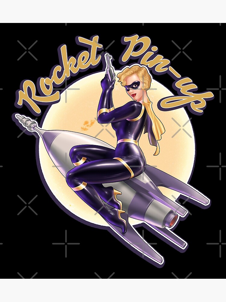"Vintage classic retro 50s style rocket pin-up cartoon" Poster for Sale ...