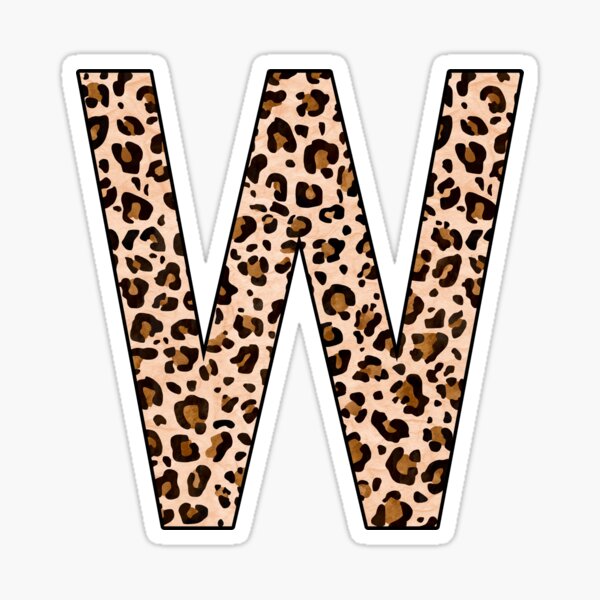 "The Letter W - Monogram in Classic Leopard Print" Sticker for Sale by ...