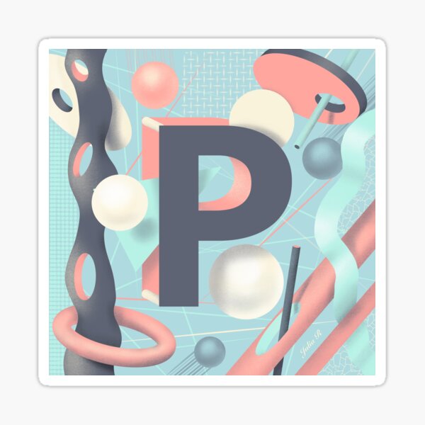 "Letter P" Sticker for Sale by JuliaUKdigital | Redbubble