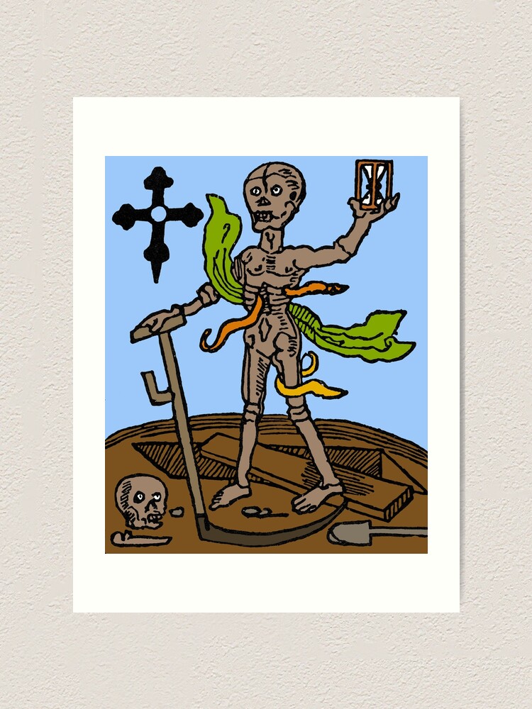 "Worm Eaten Corpse Standing Over a Grave, Medieval Poison Bottle Label ...