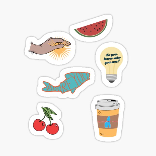 "fine line sticker pack, tracks 1-6" Sticker by ljs-lauren | Redbubble