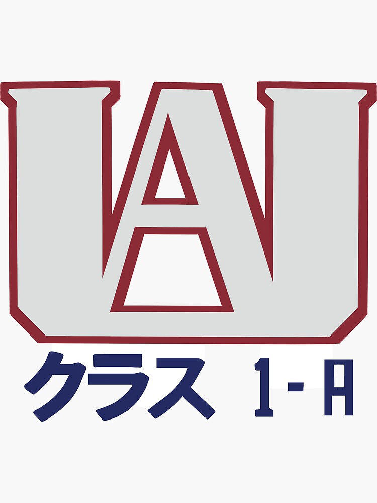 "UA High School Logo - Todoroki Inspired" Sticker by lauren-jones22 ...