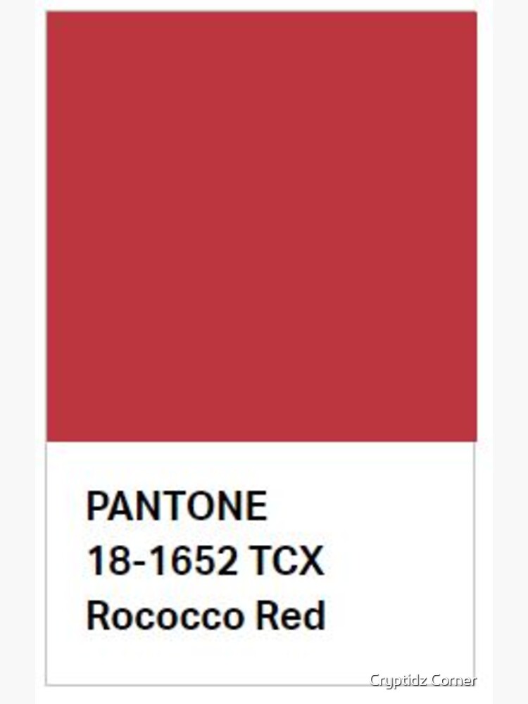 "Pantone Colour 18-1652 Rococco Red" Sticker for Sale by DiabhalsDau ...