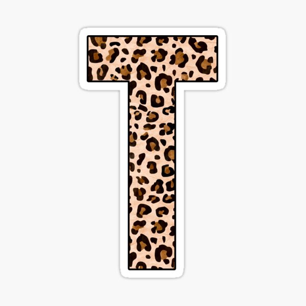 "The Letter T - Monogram in Classic Leopard Print" Sticker for Sale by ...