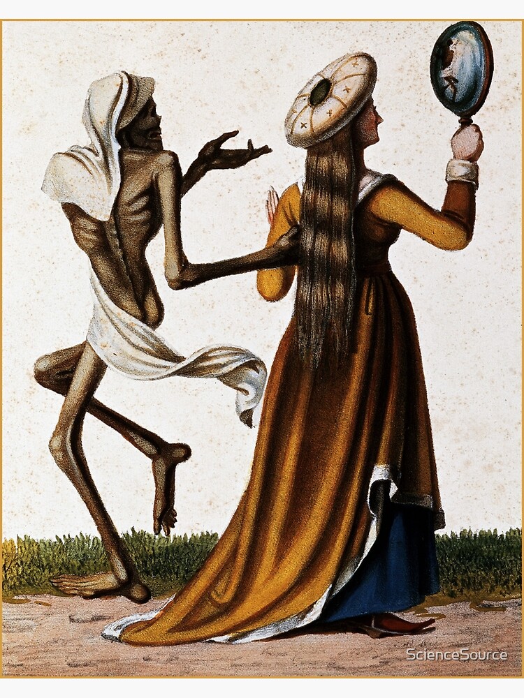 "Dance of Death and the Maiden, Corpse & Woman with Mirror, Medieval ...
