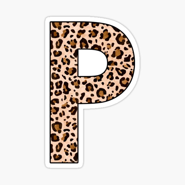 "The Letter P - Monogram in Classic Leopard Print" Sticker for Sale by ...