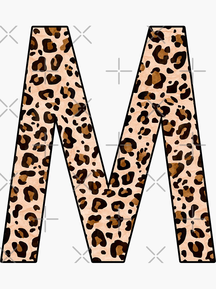 "The Letter M - Monogram in Classic Leopard Print" Sticker for Sale by ...