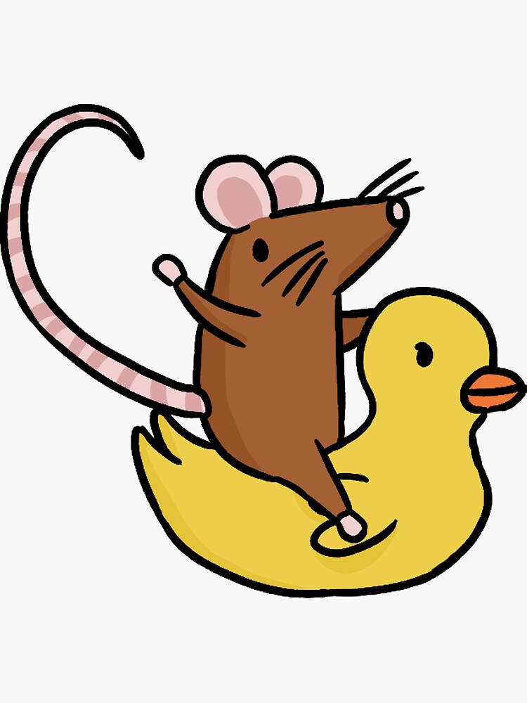 "Rat on Duck" Sticker for Sale by FJ-Designs | Redbubble