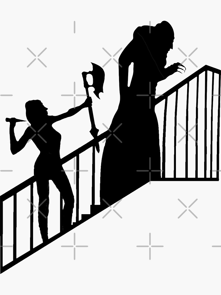 "Buffy VS Count Orlok!" Sticker for Sale by LordNeckbeard | Redbubble