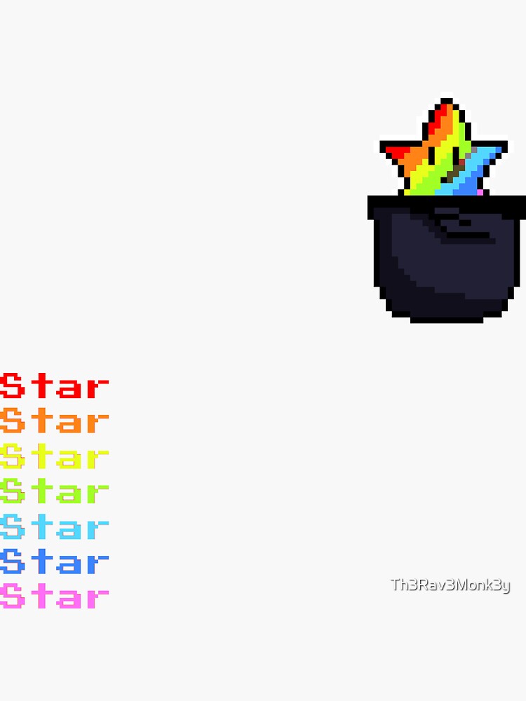 "Super Dope Rainbow Star Pixel Art Pocket" Sticker by Th3Rav3Monk3y ...
