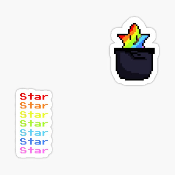 "Super Dope Rainbow Star Pixel Art Pocket" Sticker by Th3Rav3Monk3y ...