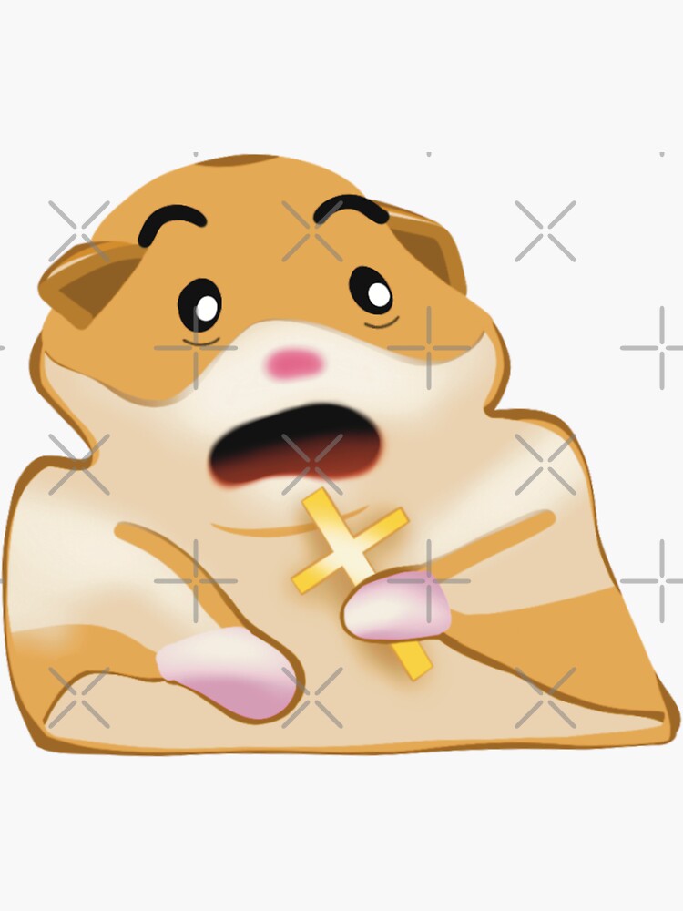 Pegatina «Hámster asustado (edición phasmophobia) sin texto» de ...