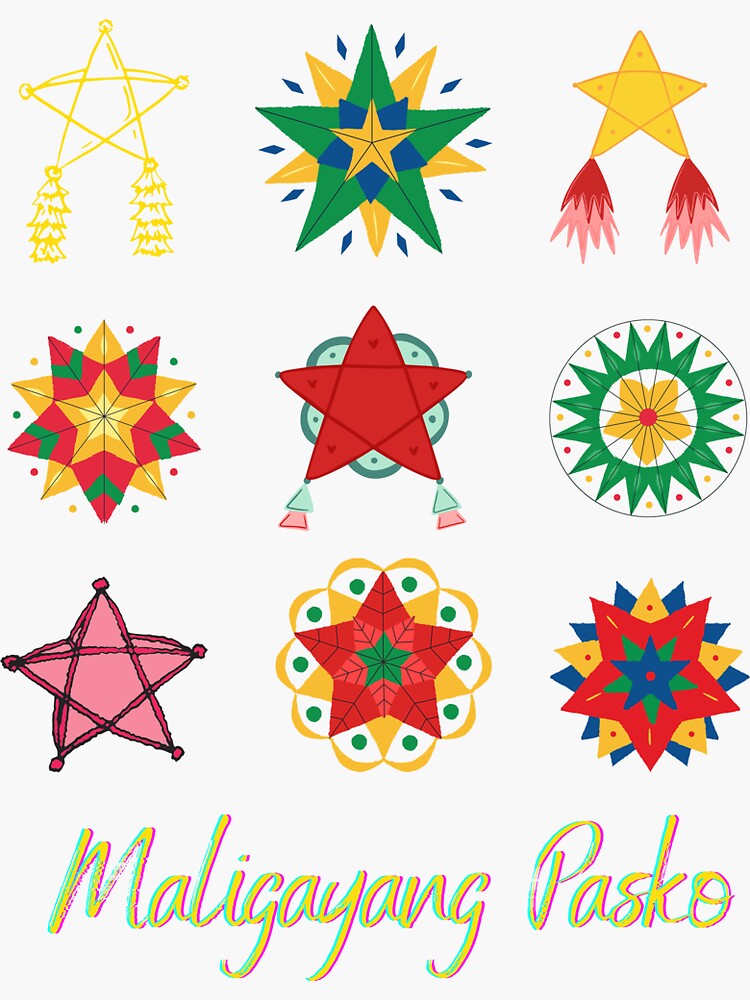 "Maligayang Pasko (Parol)" Sticker for Sale by sheyowens | Redbubble