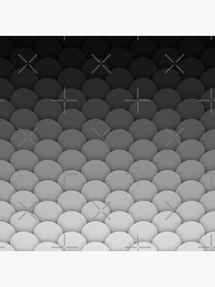 "Dark to Light Grayscale Ombre Circle Scales Chainmail" Sticker by ...