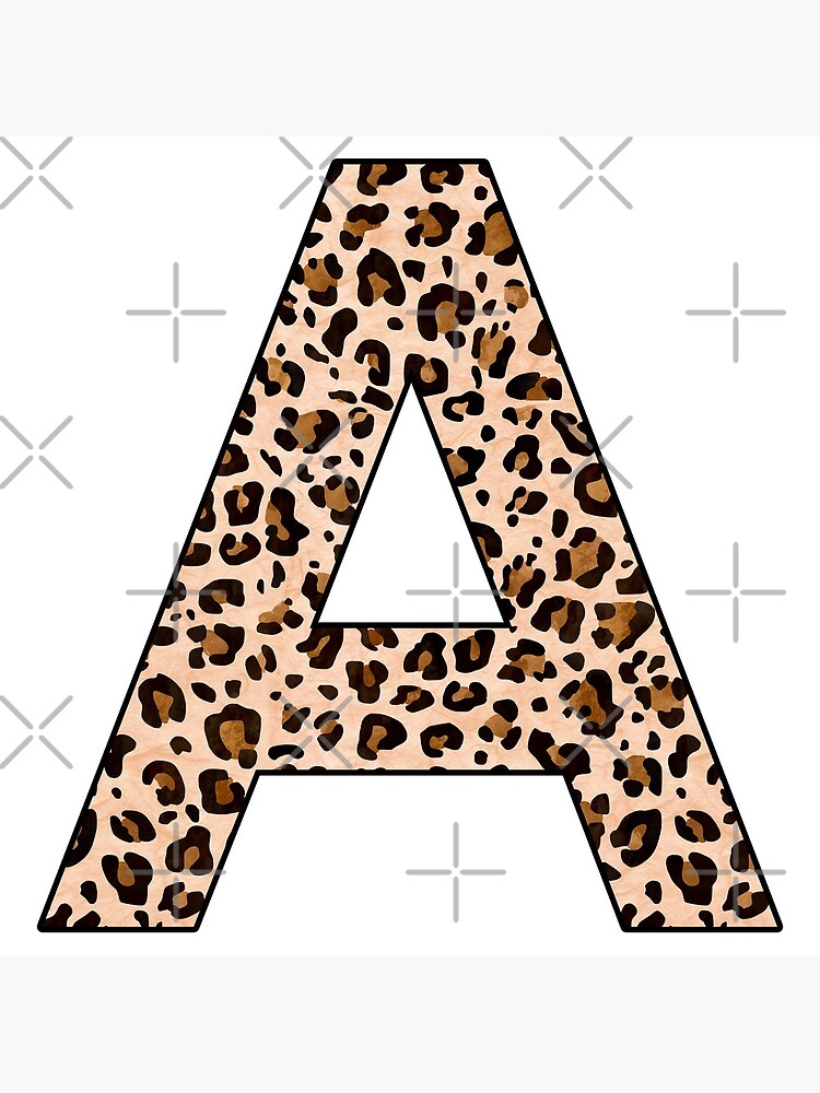 Leopard Print Letters Printable Poster