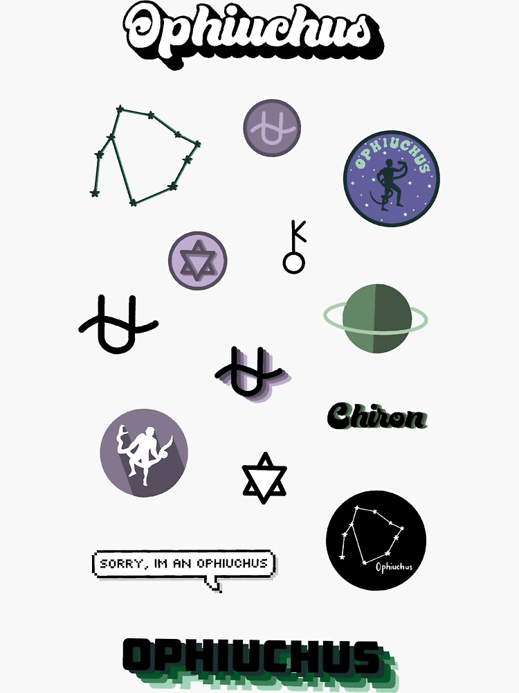 "Ophiuchus Sign Sheet" Sticker for Sale by solarsquidd | Redbubble