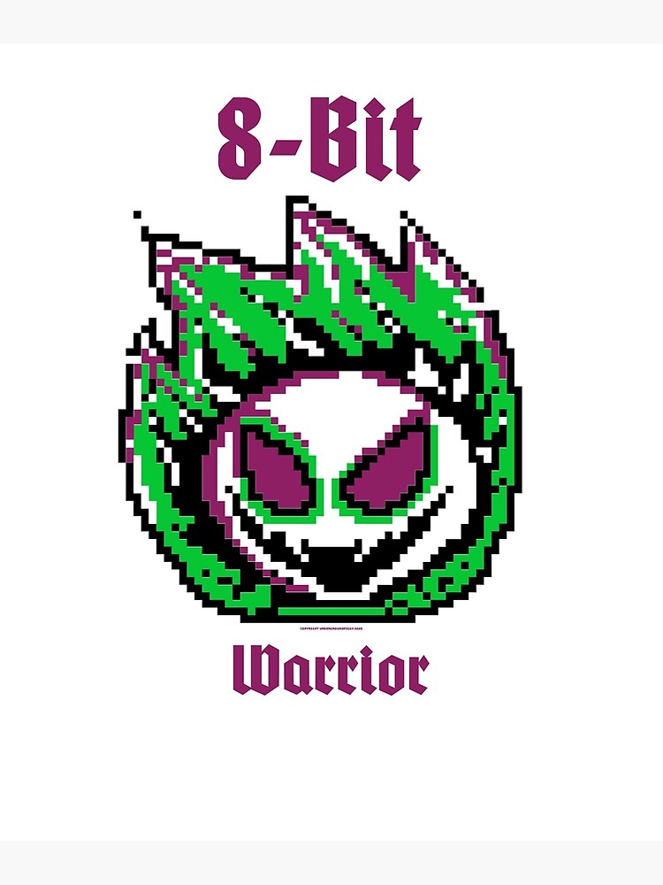 "8-Bit Warrior video game fanatics" Poster for Sale by UGPiggy | Redbubble