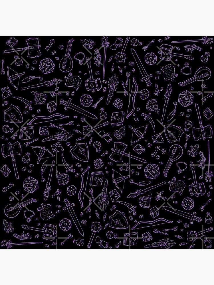 "DnD Pattern Purple 2" Poster for Sale by TheLadyNymeria | Redbubble