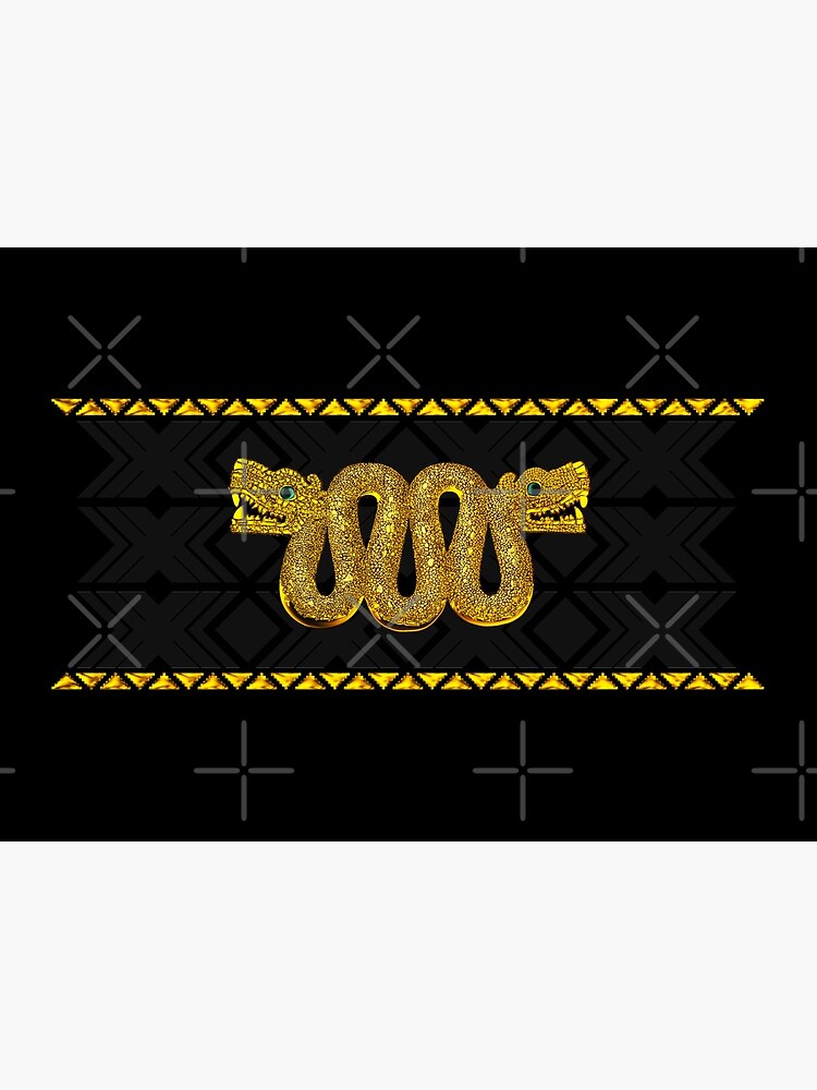"Gold Aztec Two Headed Serpent Maquizcoatl" Mask by kernowerno | Redbubble