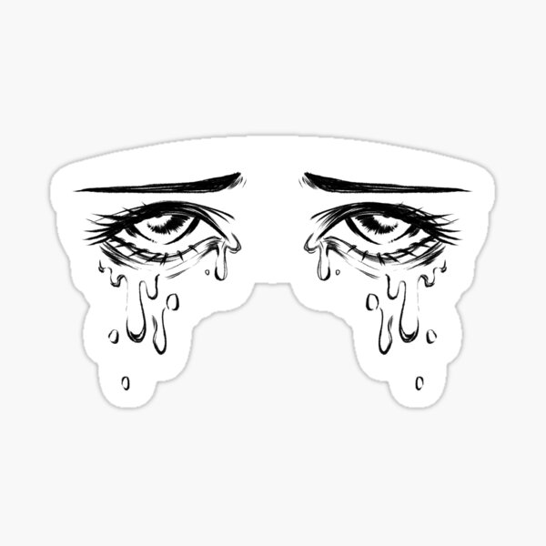 "Crying eyes " Sticker by heartsama | Redbubble